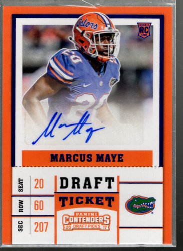 B4630- 2017 Contenders Draft Pics College Bleu Feuille #248 Marcus Maye ...