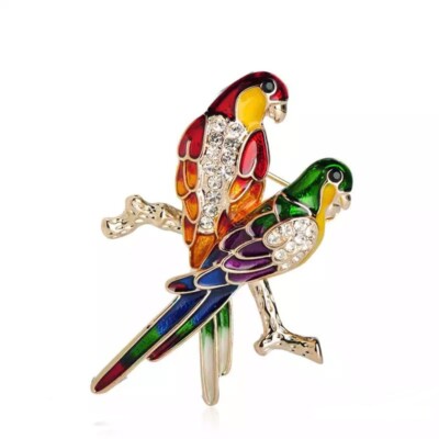 VAZIRA QUEEN Parrots Brooch | eBay