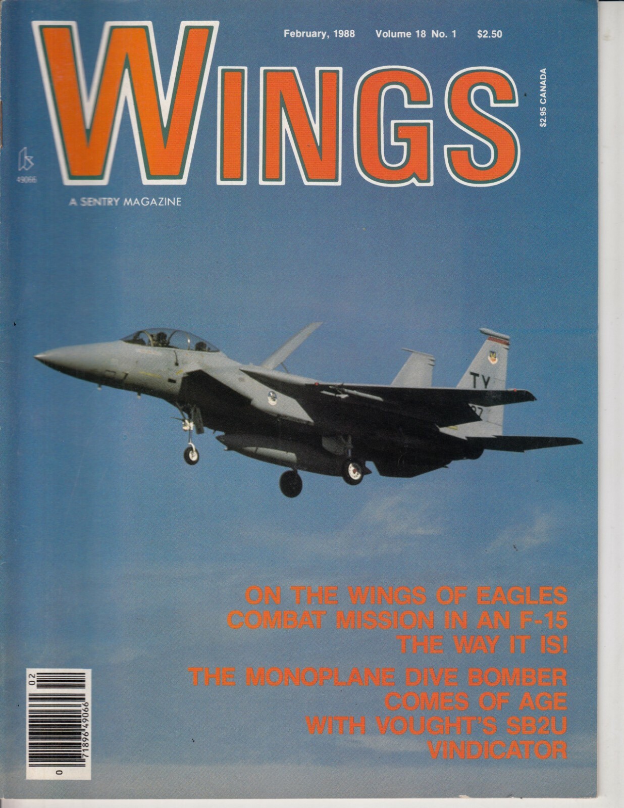 WINGS Airplane Magazine - February 1988 - AN F-15 - MONOPLANE DIVE ...