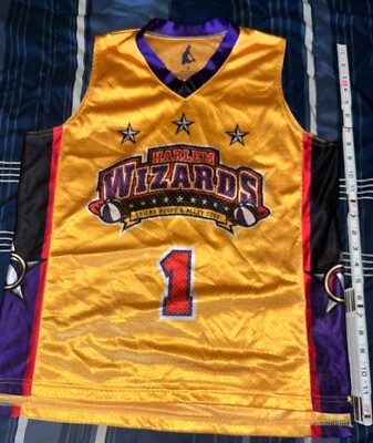 Harlem Wizards Yellow Basketball Jersey #1 Autographed by Team Players ...