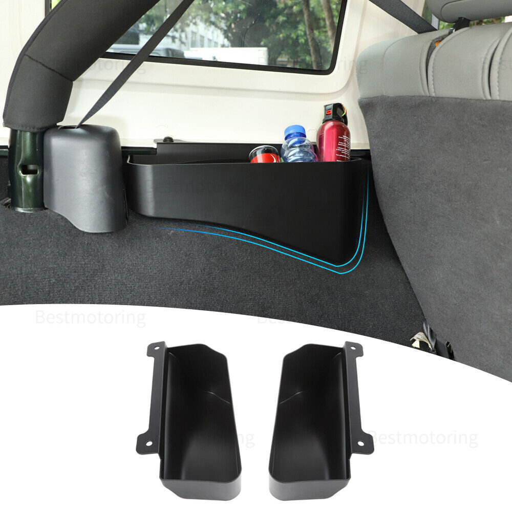 2PCS Rear Trunk Side Storage Box Organizer Tray For Jeep Wrangler JK ...