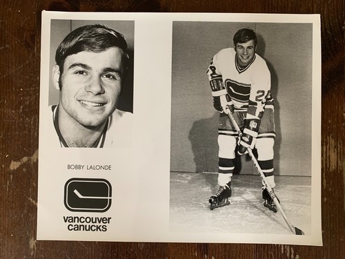 1972-73 Vancouver Canucks Team Issued Media Official 10x8 Photo BOBBY ...