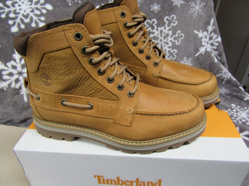 Timberland Britton Road Mid Lace Boot - Wheat Full Grain Leather, Moc ...
