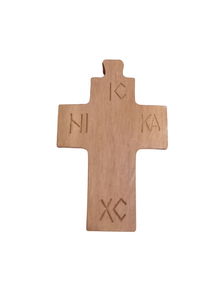 2" Mount Athos Wooden Greek Orthodox Carved Jesus Crucifix Pendant ...