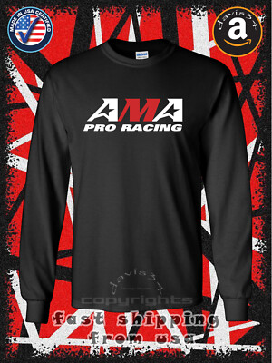 New AMA Pro Racing Logo Men's Long Sleeve T-Shirt American Davis34 Tee ...