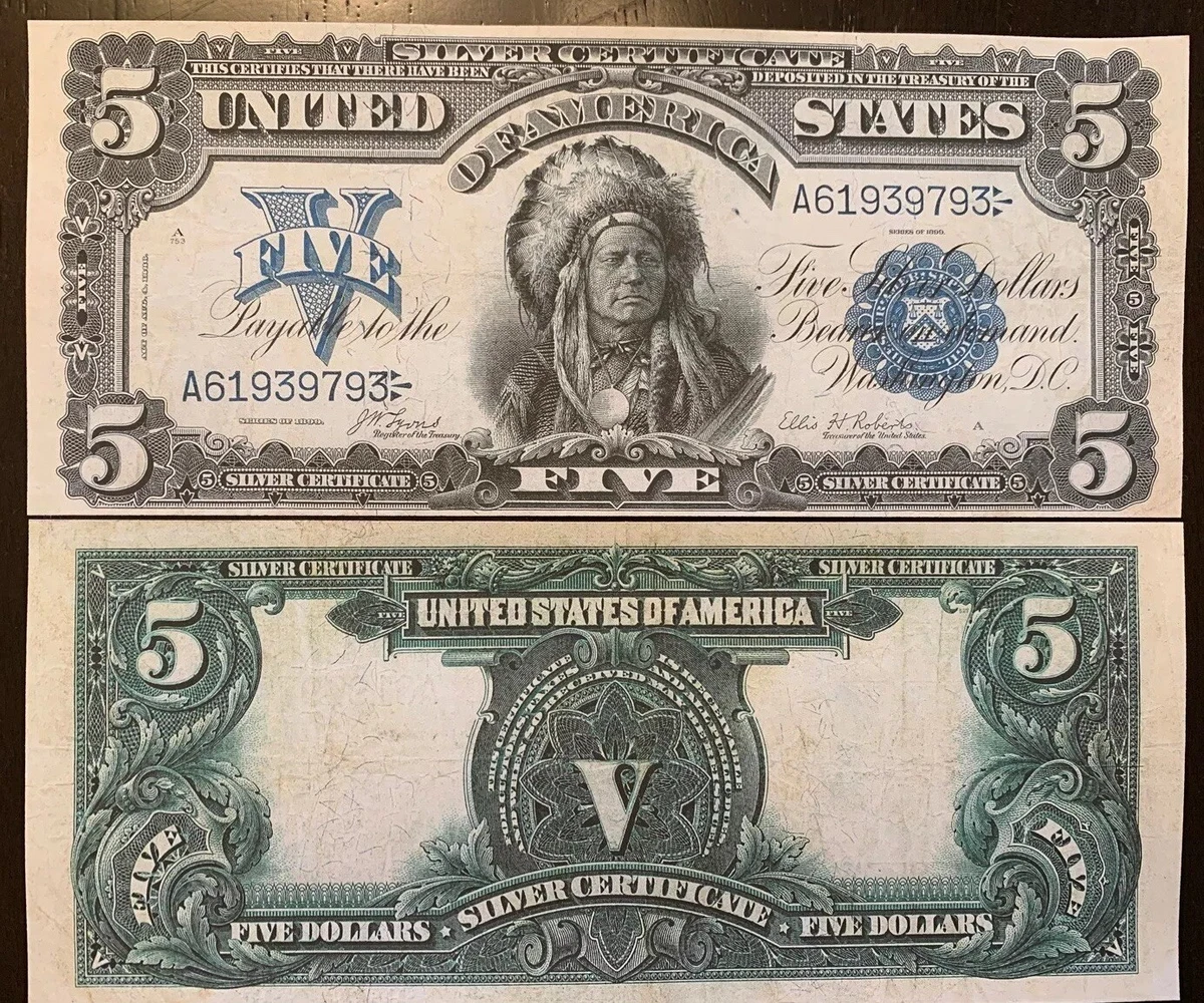 5 Dollar Bill Back Actual Size