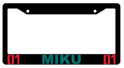 Miku Black Plastic License Plate Frame Vocaloid | eBay