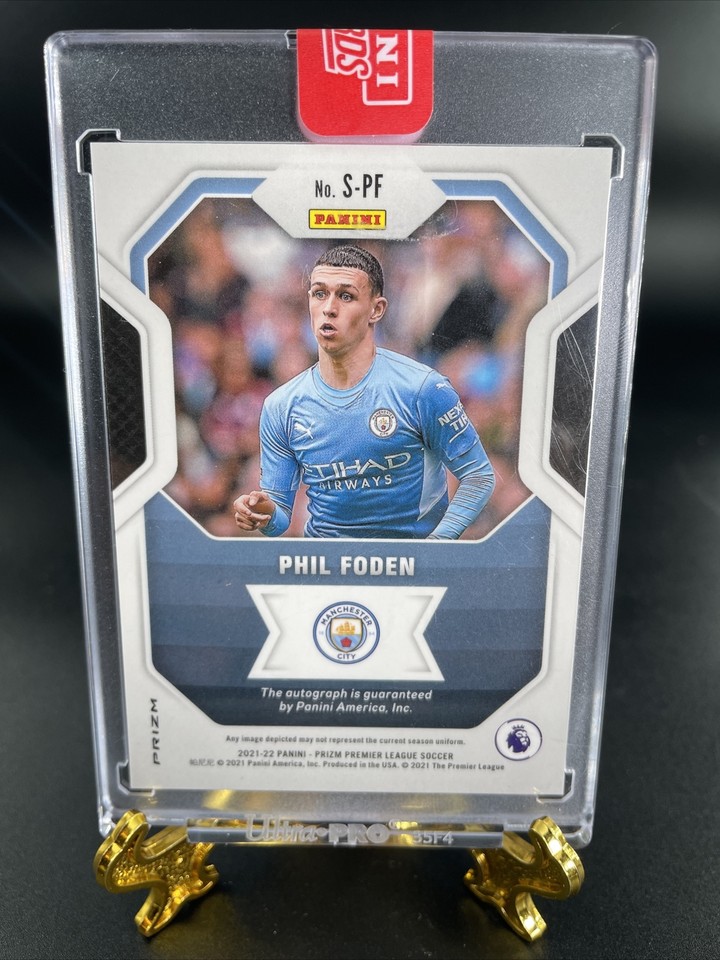 2021-22 Panini Prizm Premier League Phil Foden Signatures Choice Auto # ...