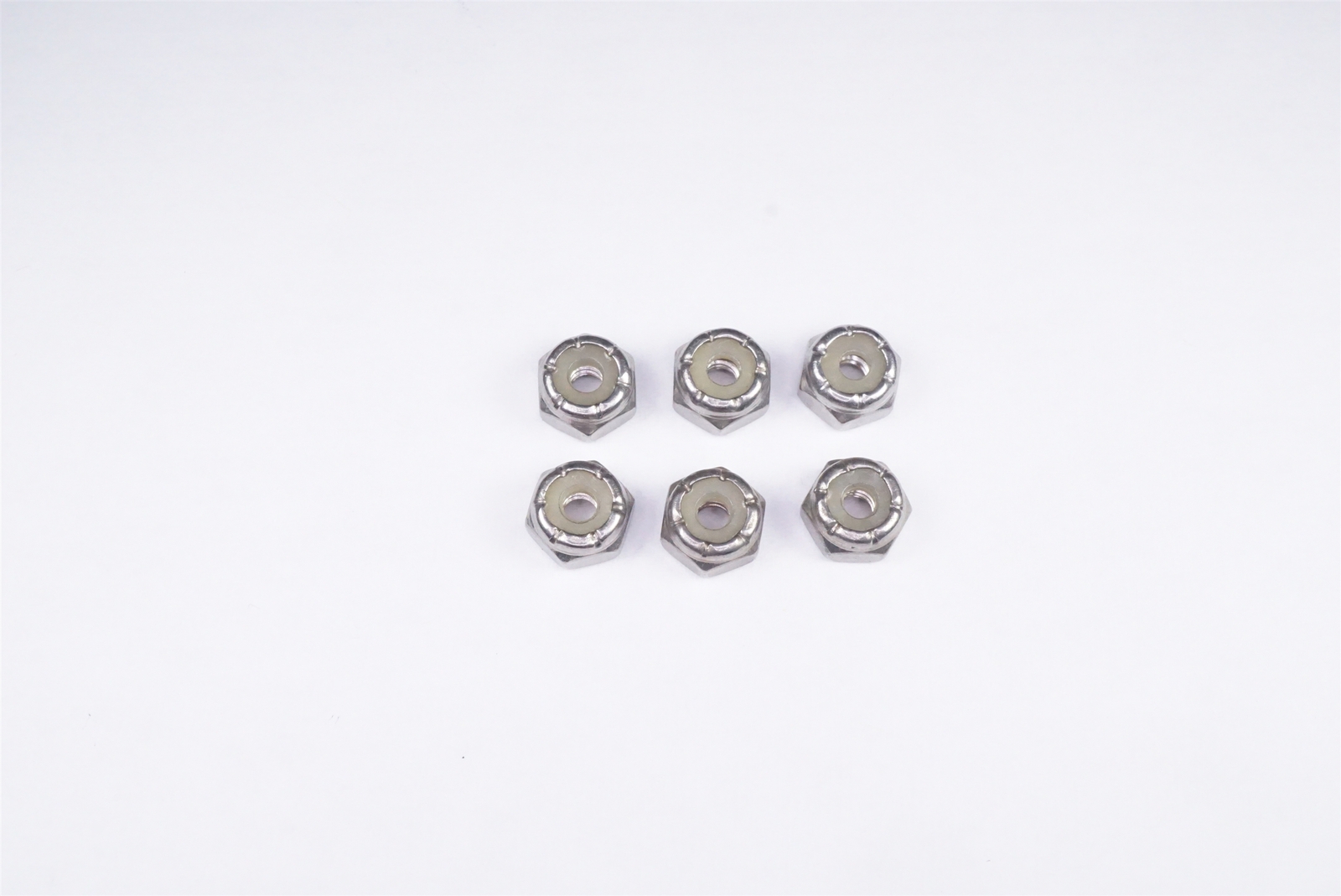 Lot of 6 MS21044-C06 Locknuts 6-32 Stainless Nylon-Insert 5/16" Hex 3/ ...