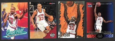 (4) Card Lot 1996-97 Fleer/NBA Hoops/Ultra/UD USA Basketball Grant Hill ...