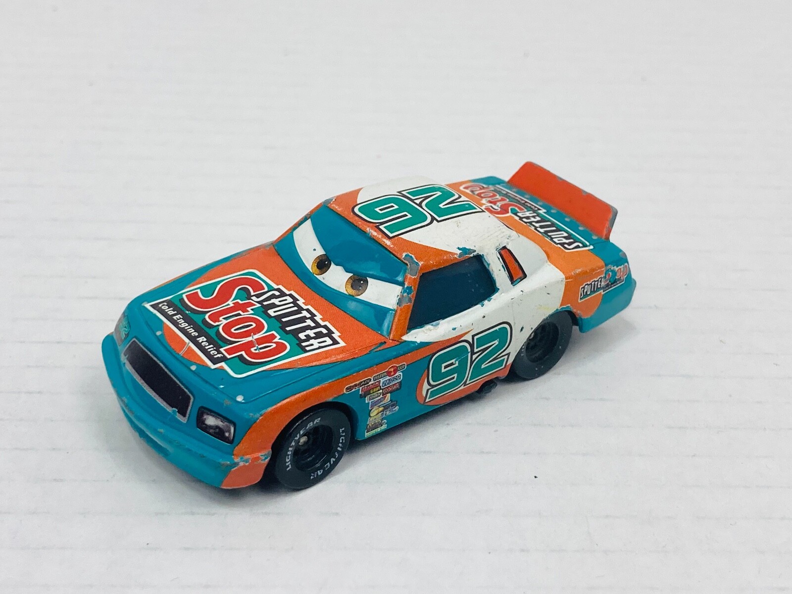 Disney Pixar CARS PULL BACK ACTION PLASTIC #92 Sputter Stop -with bonus ...