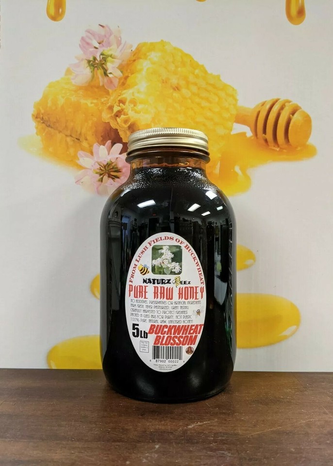 RAW HONEY BUCKWHEAT 2 LBS 100% PURE RAW UNFILTERED HONEY In Squeeze Jar ...