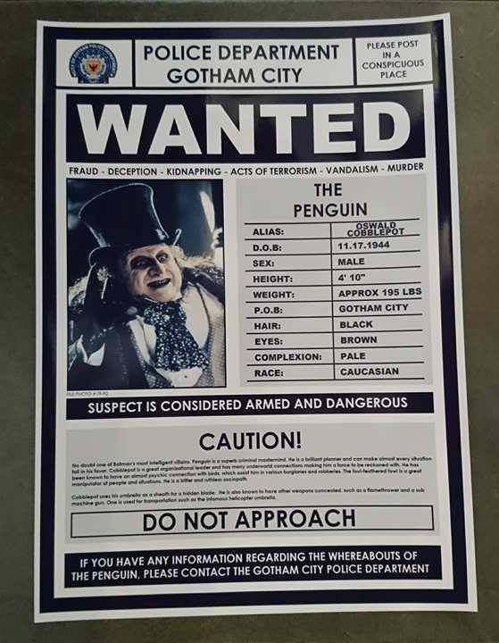 Batman Rare Wanted Posters Collection A3 A4 Size - Joker, Penguin ...