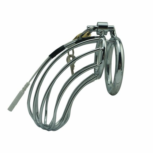 Shock Plugs Metal Male Chastity Device Cage Ball Stretcher E-Stim Kit ...