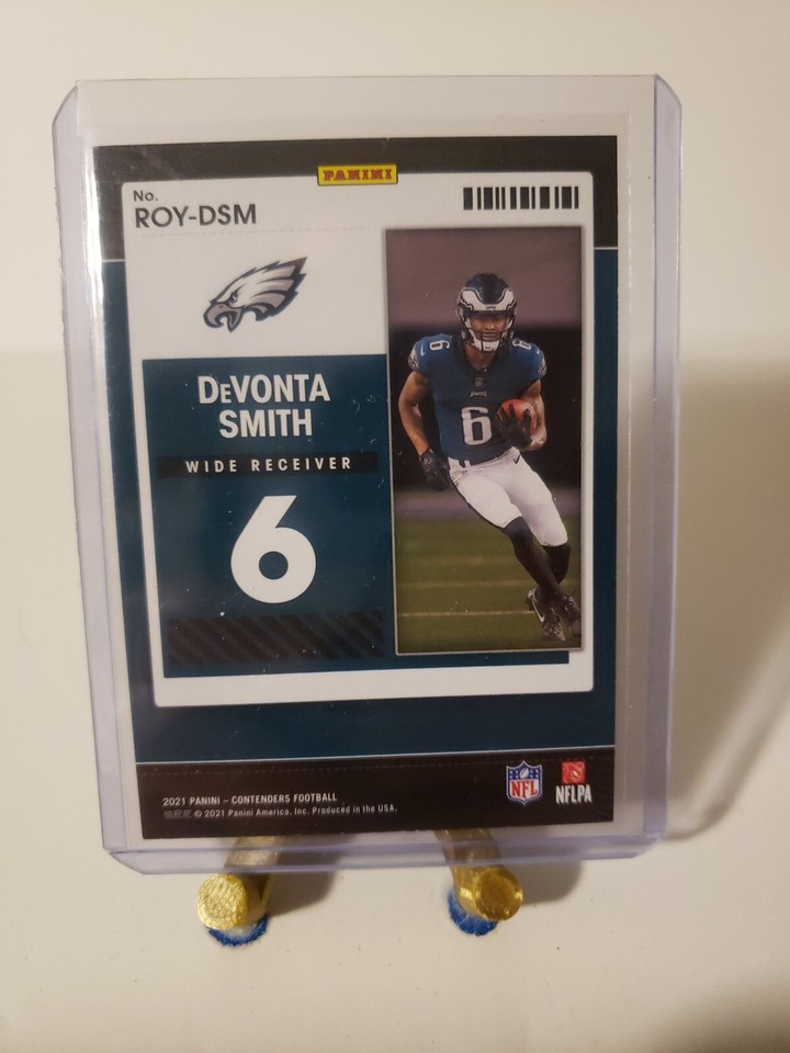 2021 Contenders DeVonta Smith Rookie Of The Year Rookie Card RC #ROY ...