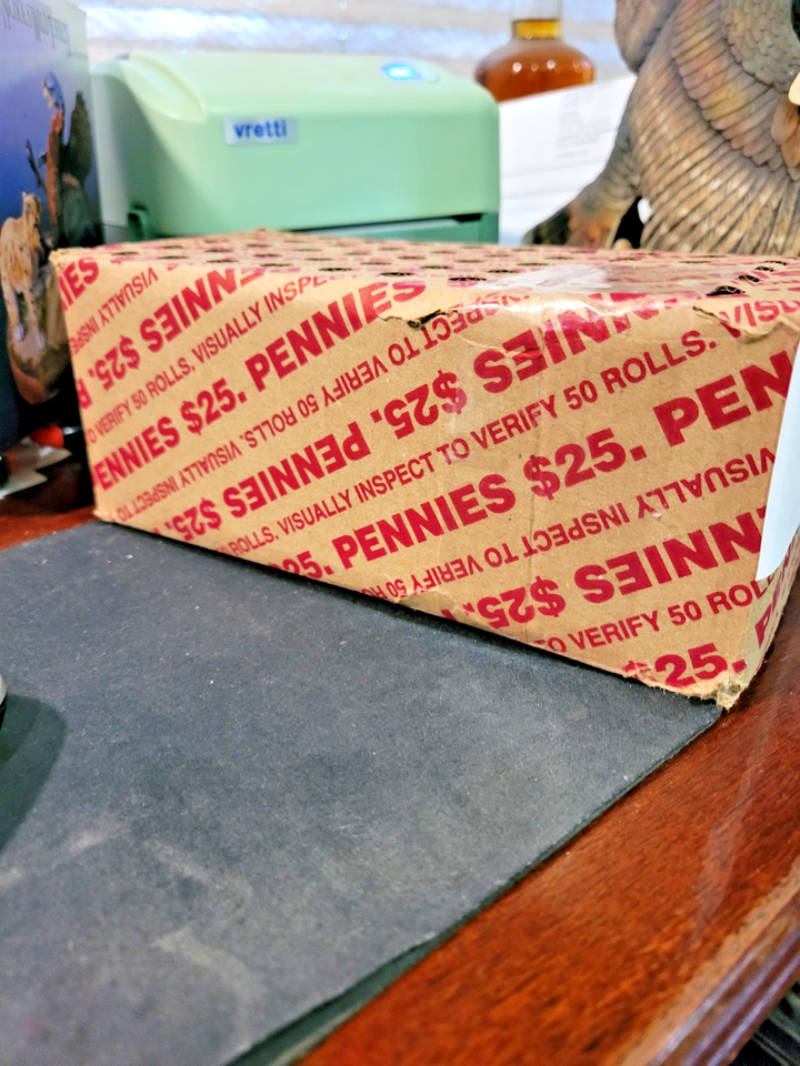 2025 D Lincoln Cent Penny Full Box (50 Sealed Rolls), Uncirculated 2025 ...