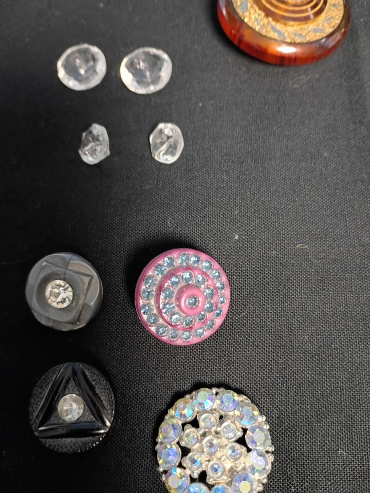 Collection Of Vintage Buttons With Rhinestones | eBay