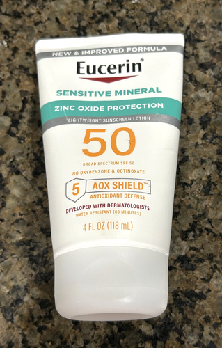 Eucerin Sensitive Mineral Lightweight Zinc Oxide SPF 50 Sunscreen Exp ...