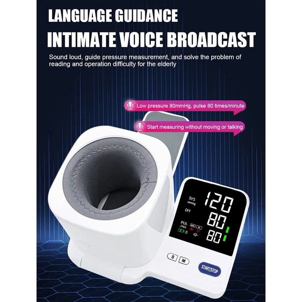 Upper Arm Blood Pressure Monitor - Home Use Digital BP Machine with ...