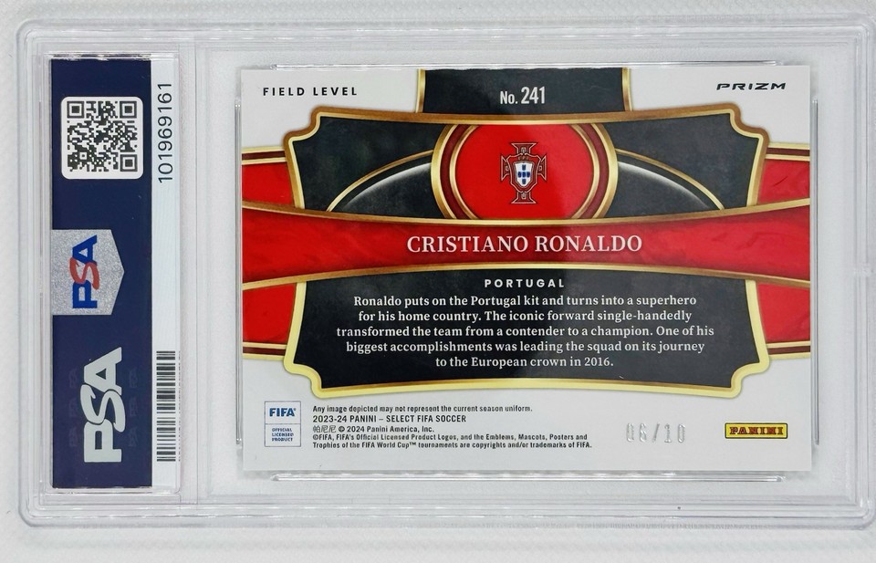 2023-24 Select Field Level FIFA Gold Cristiano Ronaldo /10 RARE! PSA 10 ...
