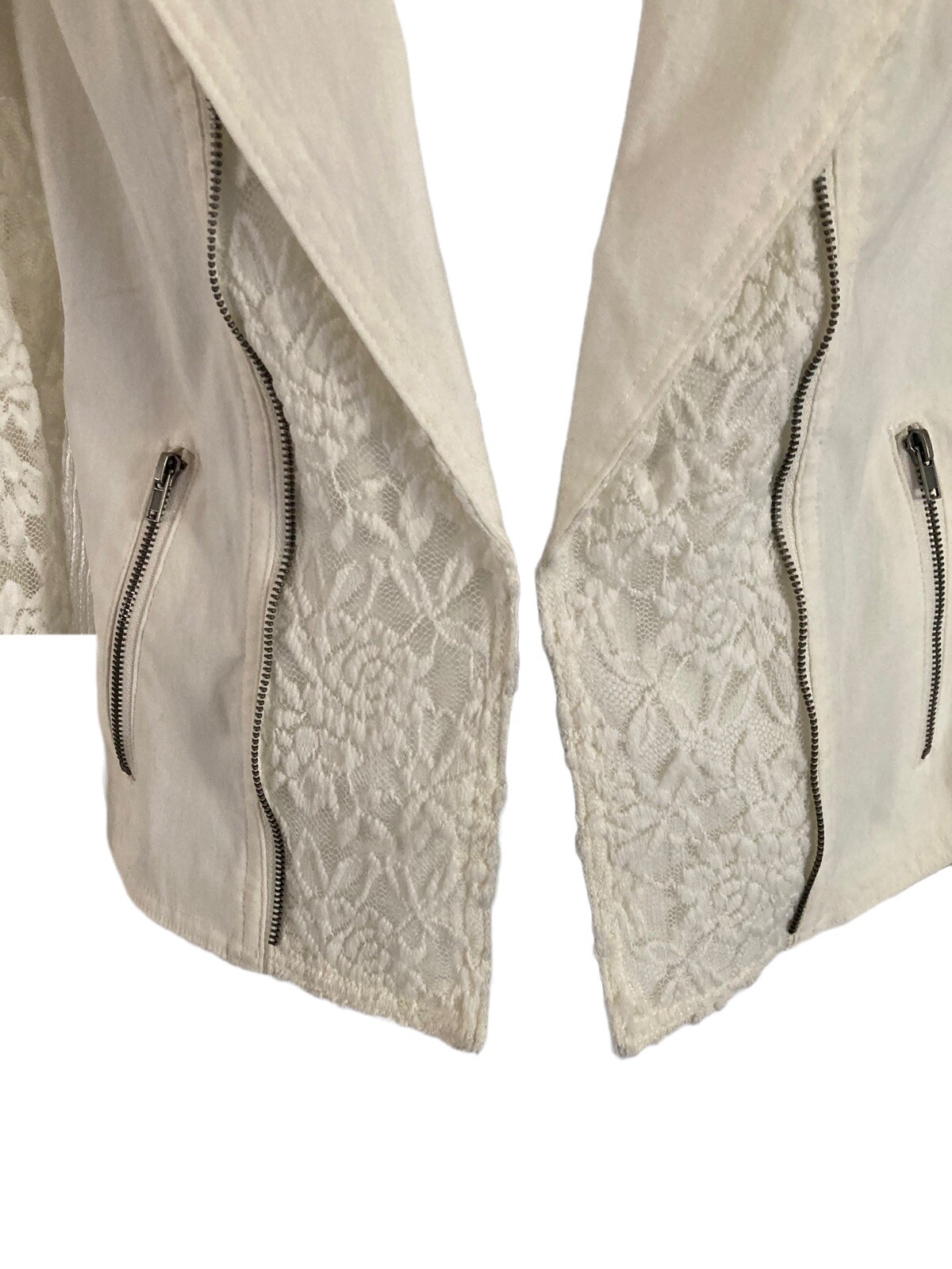 Material Girl Off White Lace Cropped Jacket Jr Sz M Vintage Style Pinup ...