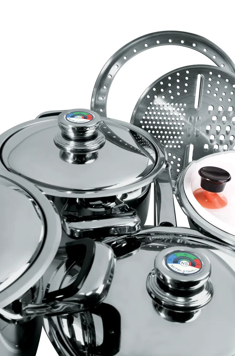 Nutri Stahl Rainbow Cookware Set, Size: 12-Piece, Color: Silver | eBay