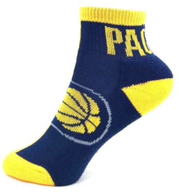 Indiana Pacers Basketball Yellow and Navy Youth Quarter Socks Stripe ...