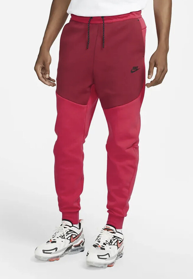 Nike Tech Fleece Joggers Size M Berry Red Sweatpants Men Sports CU4495 ...