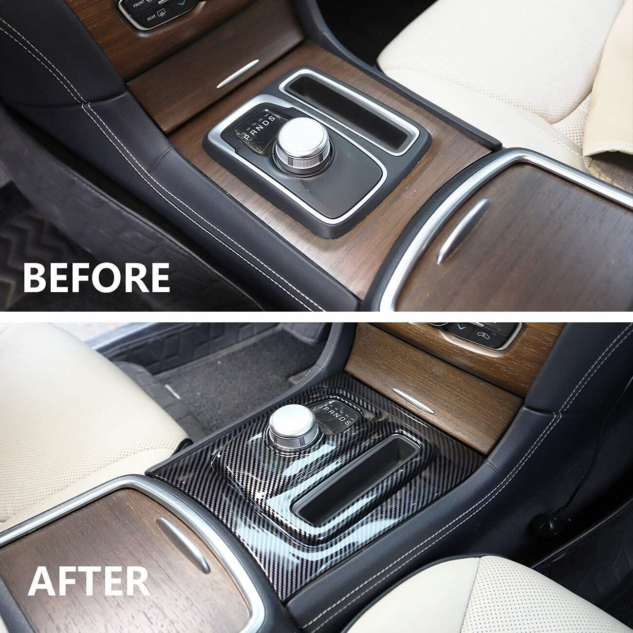 Steering Wheel Center Console Trim Kit For Chrysler 300c 15-22 Carbon ...