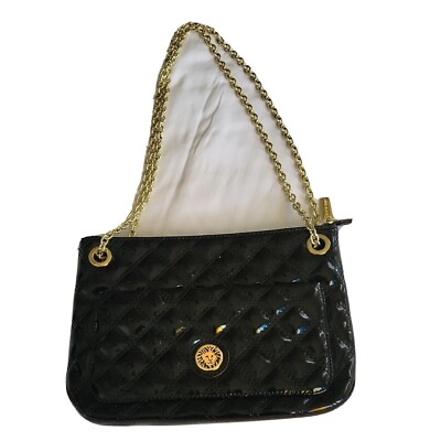 Ann Klein Blacl Purse With Gold Hardware | eBay