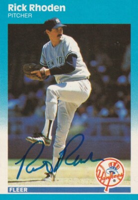 RICK RHODEN NEW YORK YANKEES SIGNED 1987 FLEER UPDATE CARD #U-103 | eBay