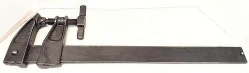 Antique Cast Iron Taylor's 18" x 3" Deep Throat Steel Bar Clamp Style ...