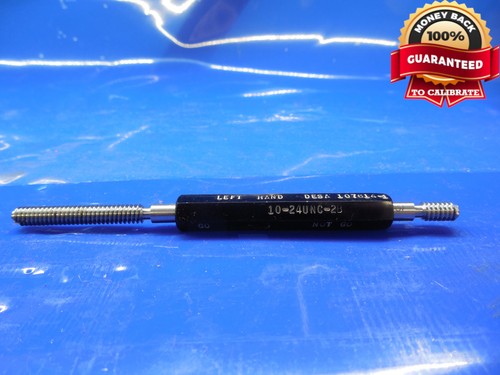 10 24 UNC 2B LEFT HAND THREAD PLUG GAGE #10 .190 GO NO GO P.D.'S ...