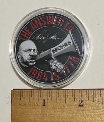 INFOWARS - Alex Jones - 1984 1776 - Gadsden Snake - Challenge Coin ...