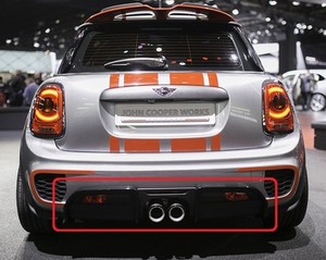 MINI NEW GENUINE R56 R57 JCW PRO DIFFUSER KIT REAR FITS WITH PDC ...
