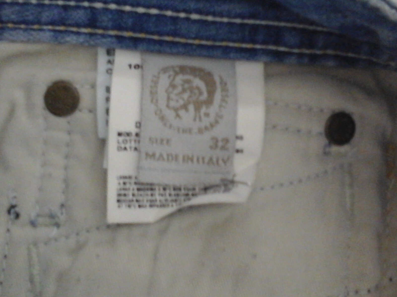 DIESEL Jeans Shazor 86G Bootcut Light Blue Italy Made Button Fly Mens ...