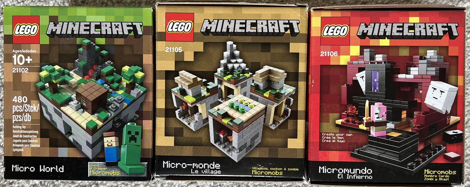 Lego Minecraft Sets 21102, 21105 & 21106 | eBay