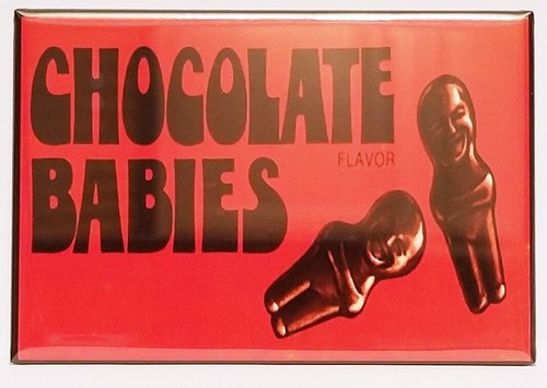 Chocolate Babies MAGNET 2"x3" Refrigerator Locker Vintage Retro Candy ...