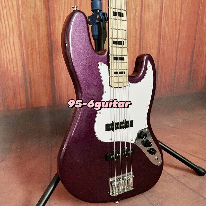 Matallic Purple 4 Stings JB Electric Bass Guitar SS Pickups Maple Neck ...