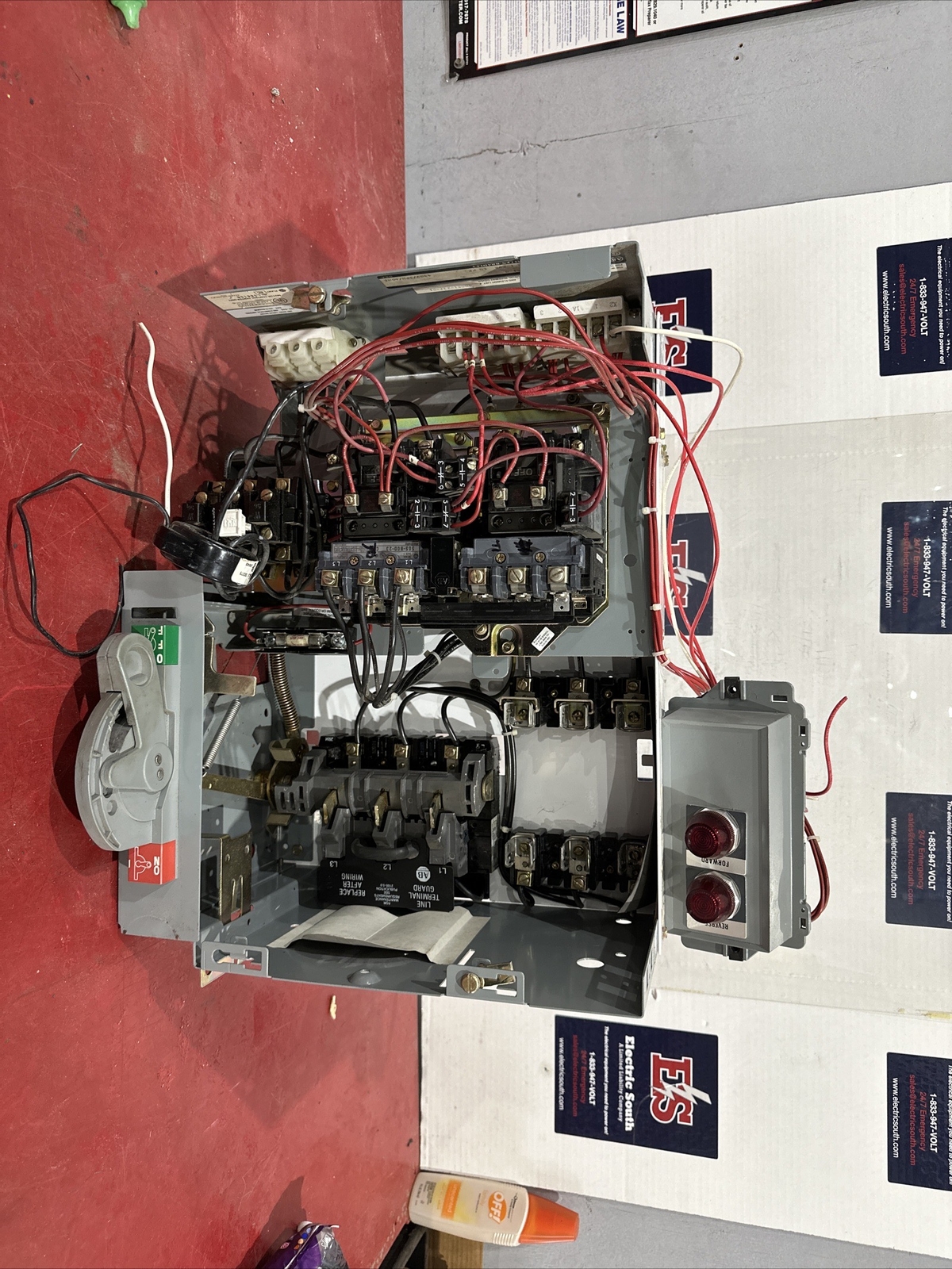 Allen Bradley 2100 MCC 18” Fusible Reversing Starter Bucket Nema Size 1 ...