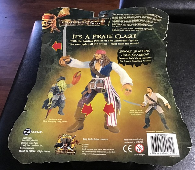 Pirates of The Caribbean Sword Slashing Jack Sparrow Dead Man's Chest ...