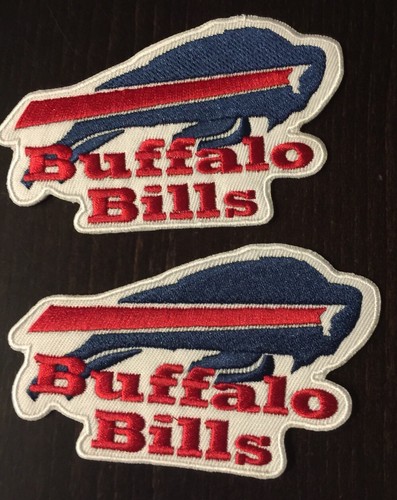 (2)-Buffalo Bills RARE Vintage EMBROIDERED iron on Patches 4”X 2.5 ...