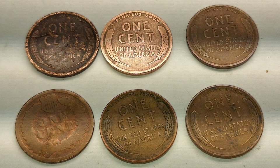 Lot Of Indian Head Pennys And Wheat Pennys Key Dates 1888 7 Over 8 1909 ...