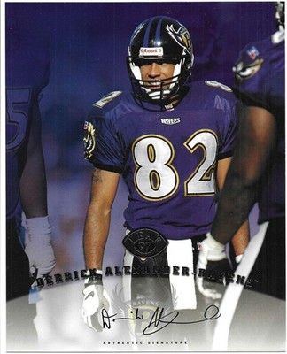 Derrick Alexander 1997 LEAF NFL SIGNATURES 8X10 JUMBO AUTOGRAPH CARD ...