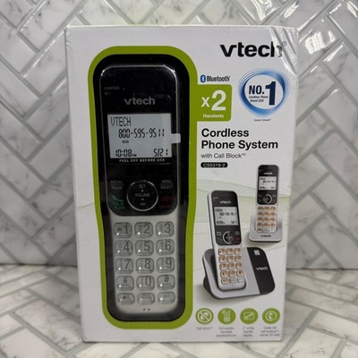 VTech CS5319-2 2-Handset DECT 6.0 Cordless Phone System w/ Call Block ...