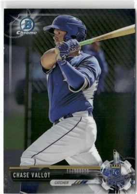 2017 Bowman Chrome Prospects Baseball Card Chase Vallot Kansas City ...