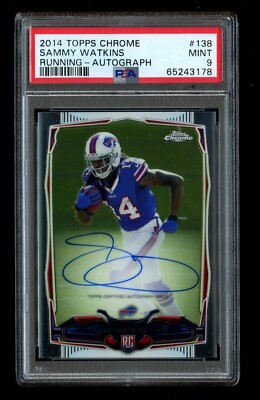2014 Topps Chrome Sammy Watkins Rookie Auto #138 RC PSA 9 Mint | eBay