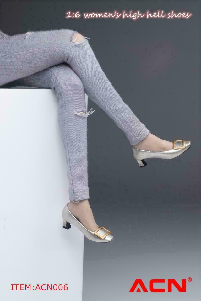 ACNTOYS 1/6 ACN006 Mid Heel shoes Elegant Female Shoes Fit 12'' PH ...