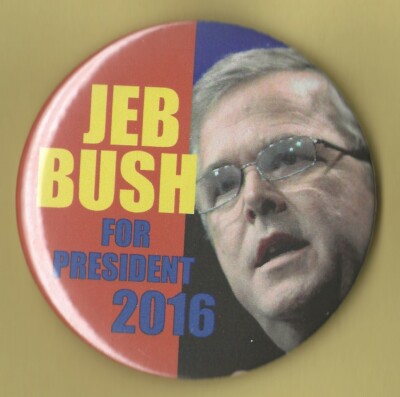 2016 Jeb Bush 3" / (R)Presidential Hopeful Campaign Button(Pin05) | eBay