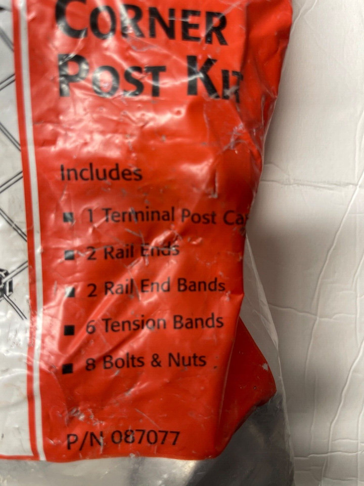 Master Halco Chain Link Fence 2-3/8" Galvanized Corner Post Kit | eBay